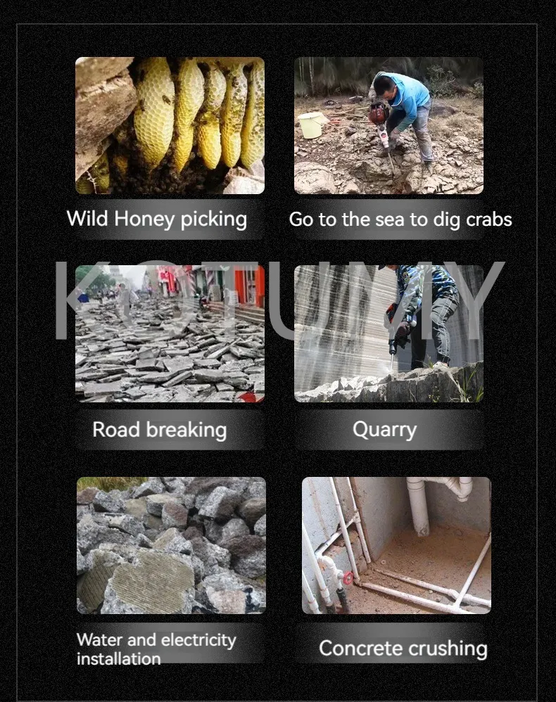 Four-Stroke Petrol Pickaxe: Tree Digger, Concrete Crusher, Oil Hammer ...