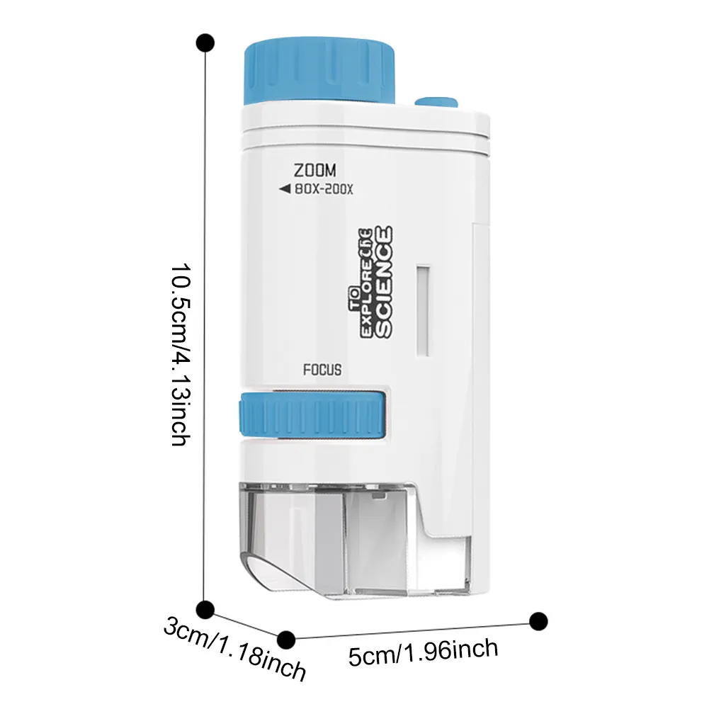 80 200X Handheld Mini Microscope With Base Kid Present Microscope ...