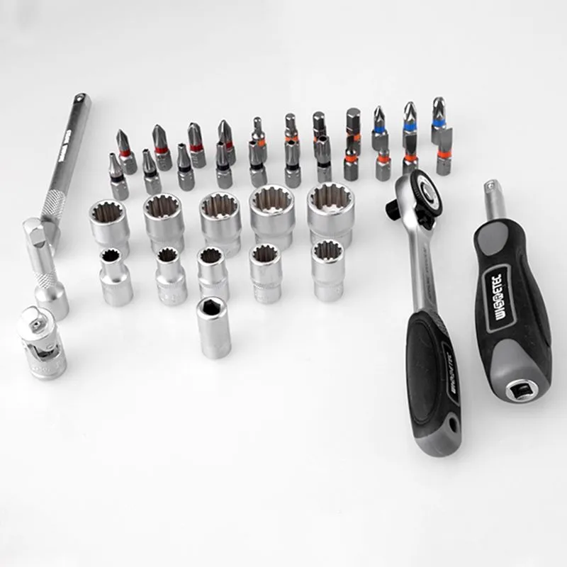 38-Piece High-Quality Mini Ratchet Wrench Set: 1/4 Socket Screwdriver ...