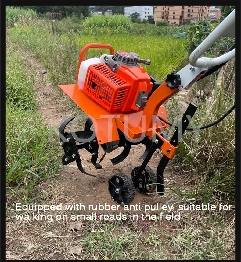 Two-Stroke Micro Tiller: Compact Gasoline Rotary Tiller for Efficient ...