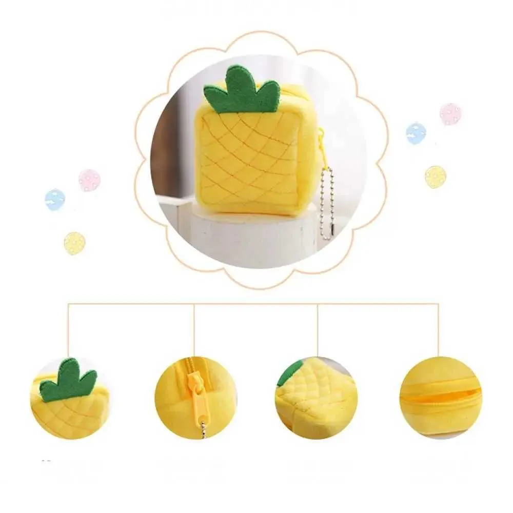 Fruit Shaped Coin Purse Plush Bag Small Pendant Wallet for Children ...