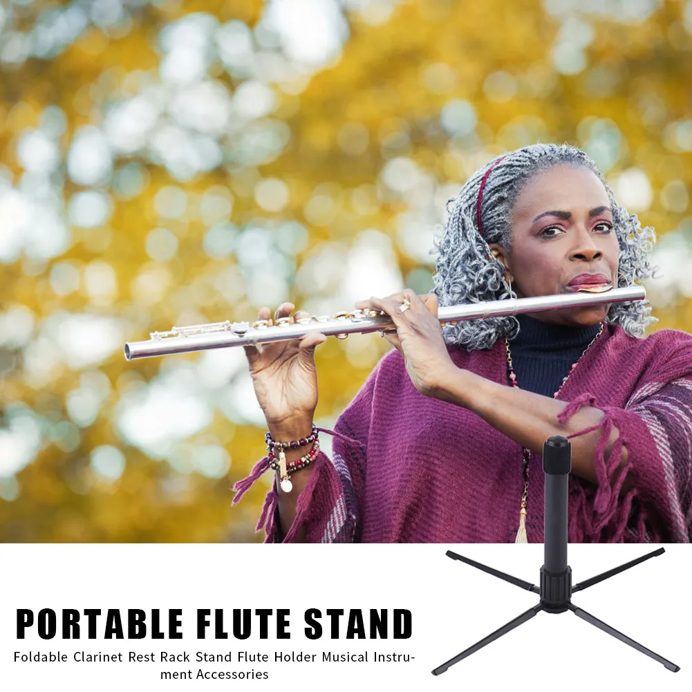 Adjustable Music Stand Foldable Clarinet Rest Rack - Lightweight Metal ...