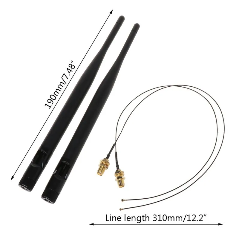 DHgate.com:2x 6dBi M.2 IPEX MHF4 U.fl Cable to RP-SMA Wifi Antenna ...