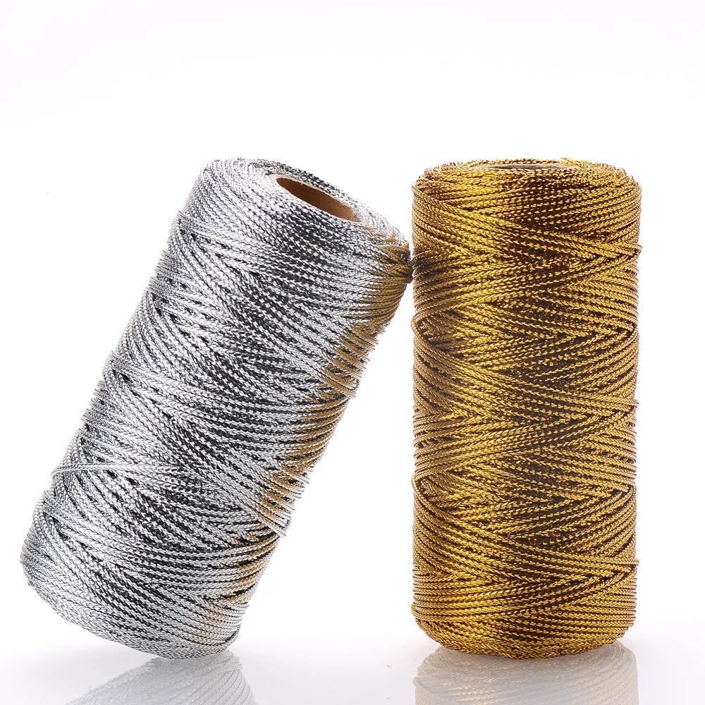 100m/Roll Gold Silver Thread Cord String For DIY Wedding Party Gift ...