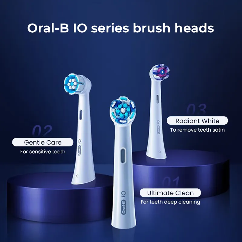 Oral B IO Series Replacement Brush Heads Soft Bristles for Deep Clean ...