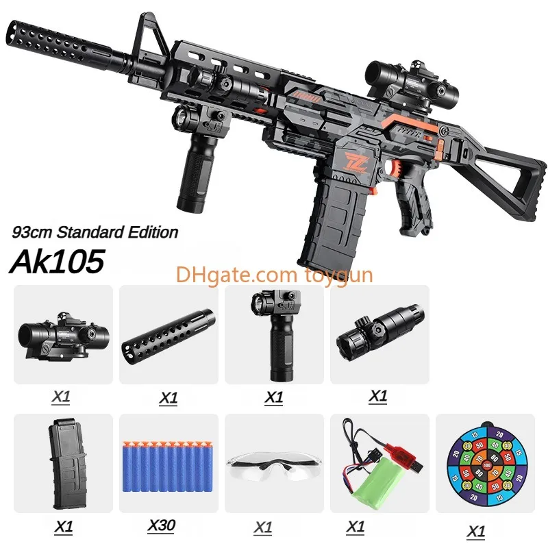 Electric M416 AK Soft Bullets Toy Gun Detachable Submachine Gun ...