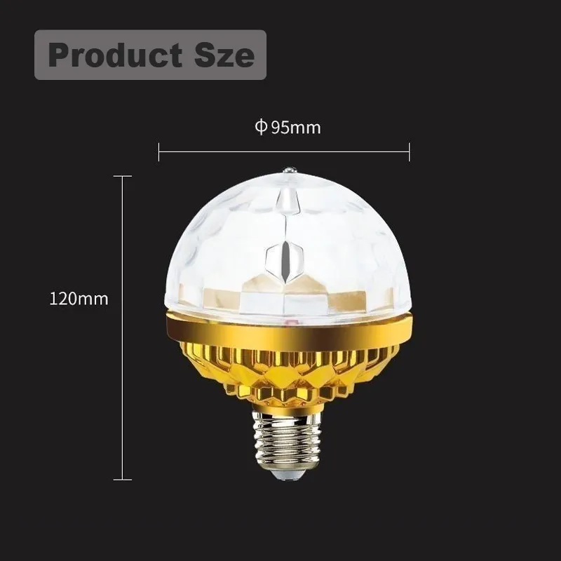 E27 LED Color-Changing Rotating Bulb | Romantic Ambiance for Bedroom ...