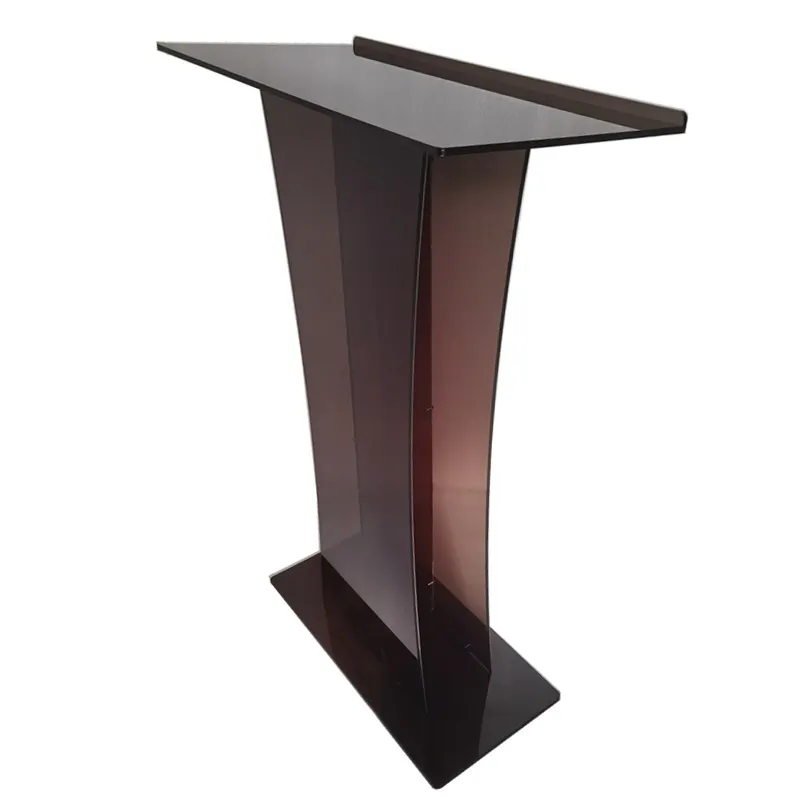 Clear Brown Acrylic Lectern podium a for Hotel, Wedding Ceremony, Guest ...