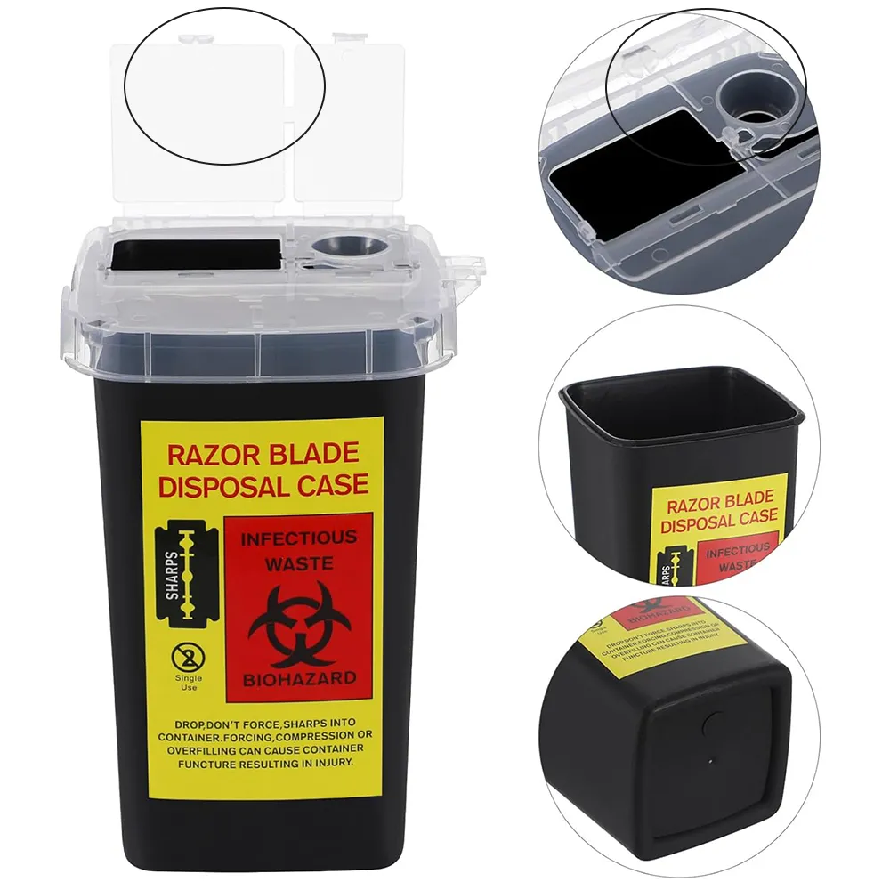 1L Tattoo Waste Disposal Container - Biohazard Waste Bin for Tattoo ...