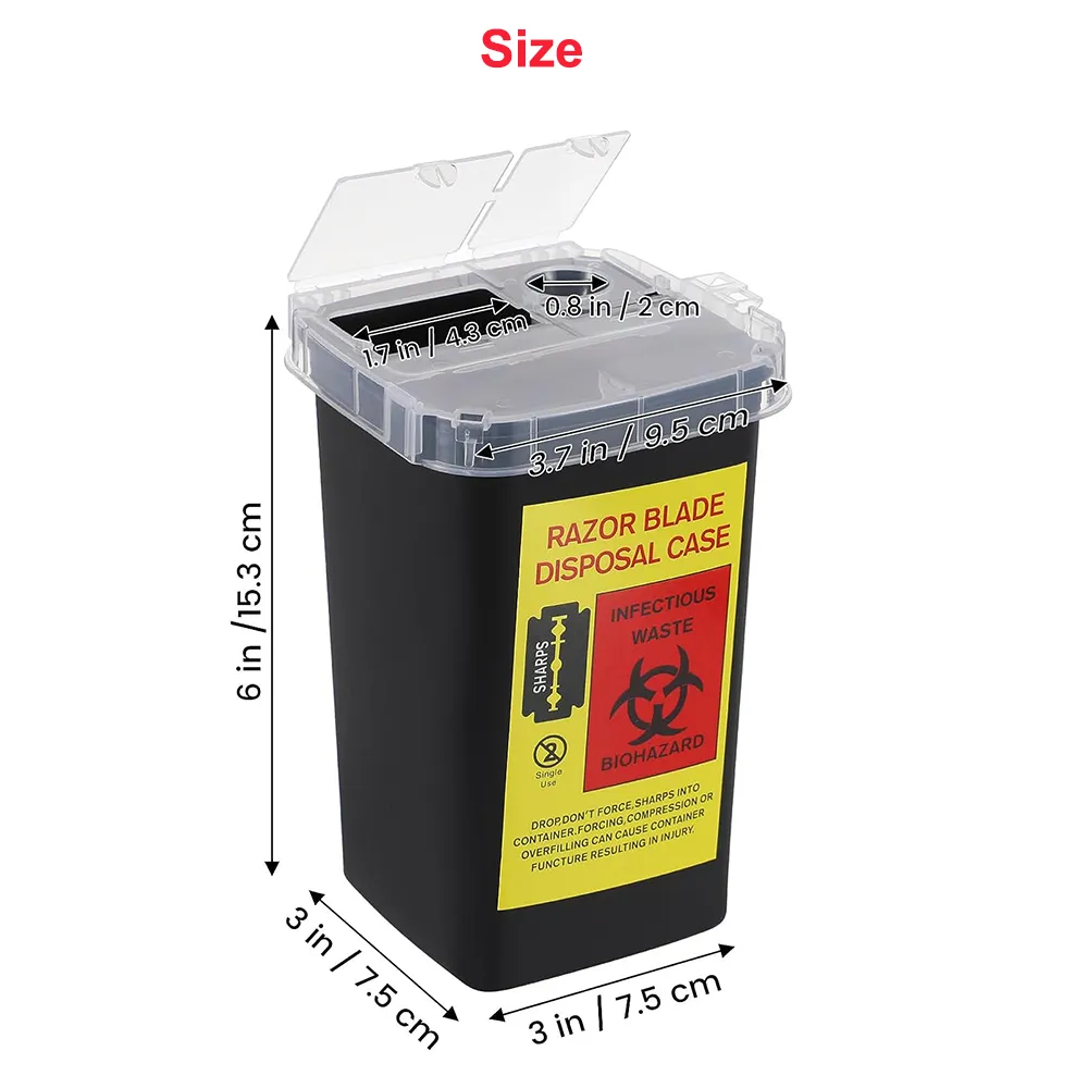 1L Tattoo Waste Disposal Container - Biohazard Waste Bin for Tattoo ...