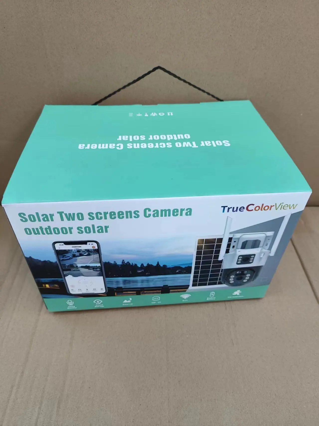 Solar Two Screen WiFi Outdoor Security Camera 1080P Night Vision, PIR ...