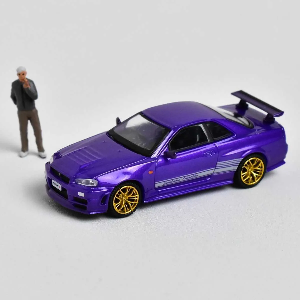 1:87 Scale GTR R34 Diecast Model Car, Plastic MC Collection Vehicle ...