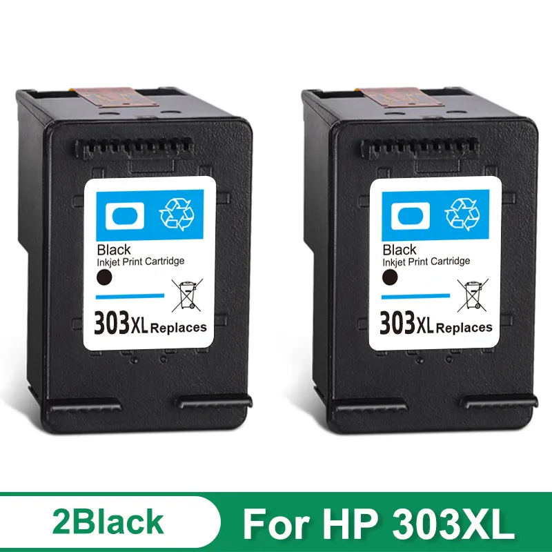 Black Ink Cartridge 303XL for HP Envy Photo 6220/6222/6230/60232/234 ...