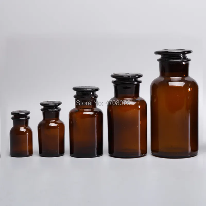 Laboratory Glass Bottles: 30/60/125/250/500ml Reagent Bottles With ...