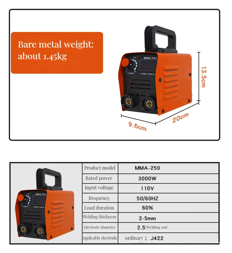 Portable Welding Machine 3000W Electric Arc Welder, Mini DC Inverter ...