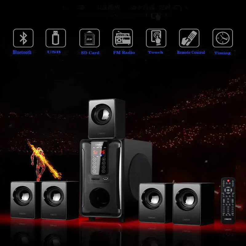 Portable Speakers: 5.1 Surround Sound Home Theater System Bluetooth ...
