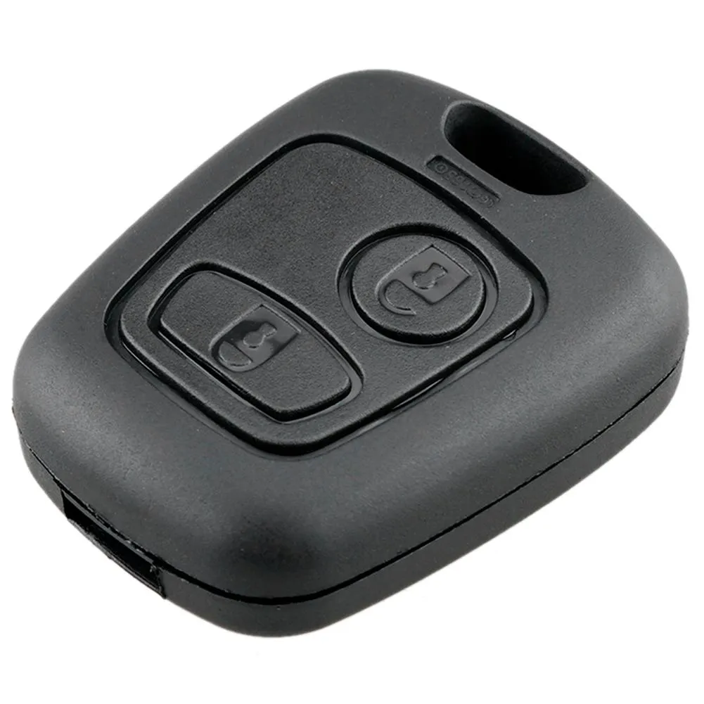 2-Button Remote Car Key Shell Replacement for Peugeot 206 - Durable ABS ...
