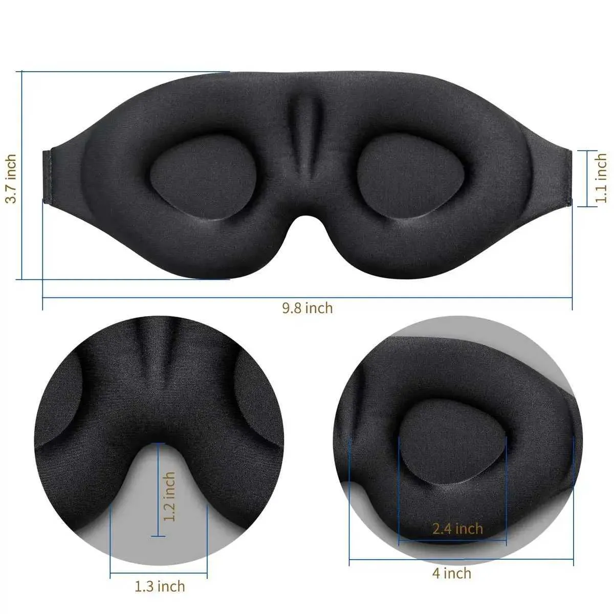 3D Contoured Cup Memory Foam Sleep Mask With Concave... From Heijue02 ...