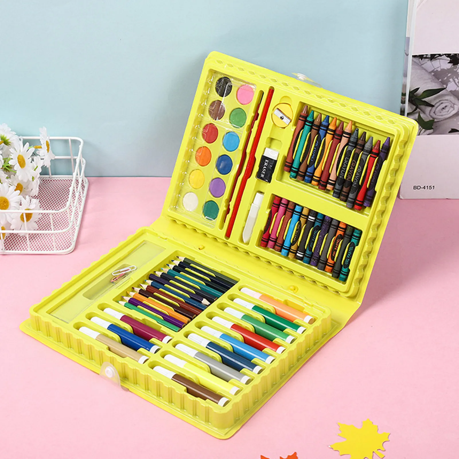 Kids Painting Colored Pencil Crayons Oil Pastels Watercolor Markers Art ...