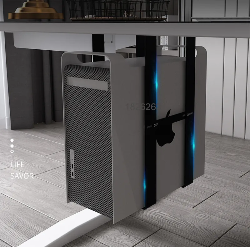 Adjustable Under Desk PC Case Holder Universal Computer Rack Mount For ...