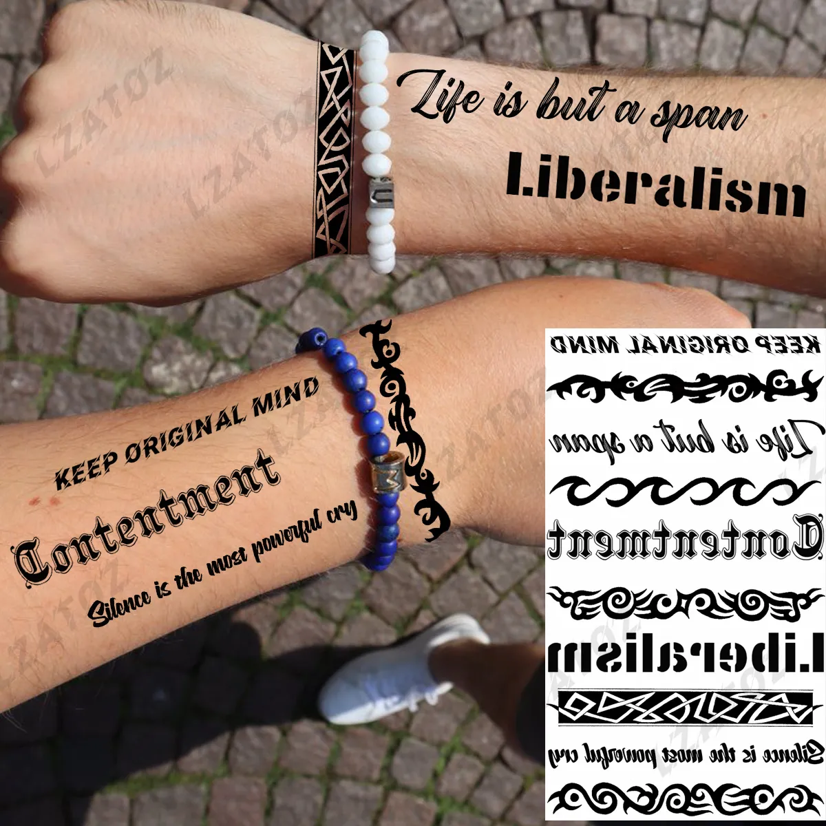 Wholesale Black Totem Inspirational Temporary Tattoos Stickers Unique ...