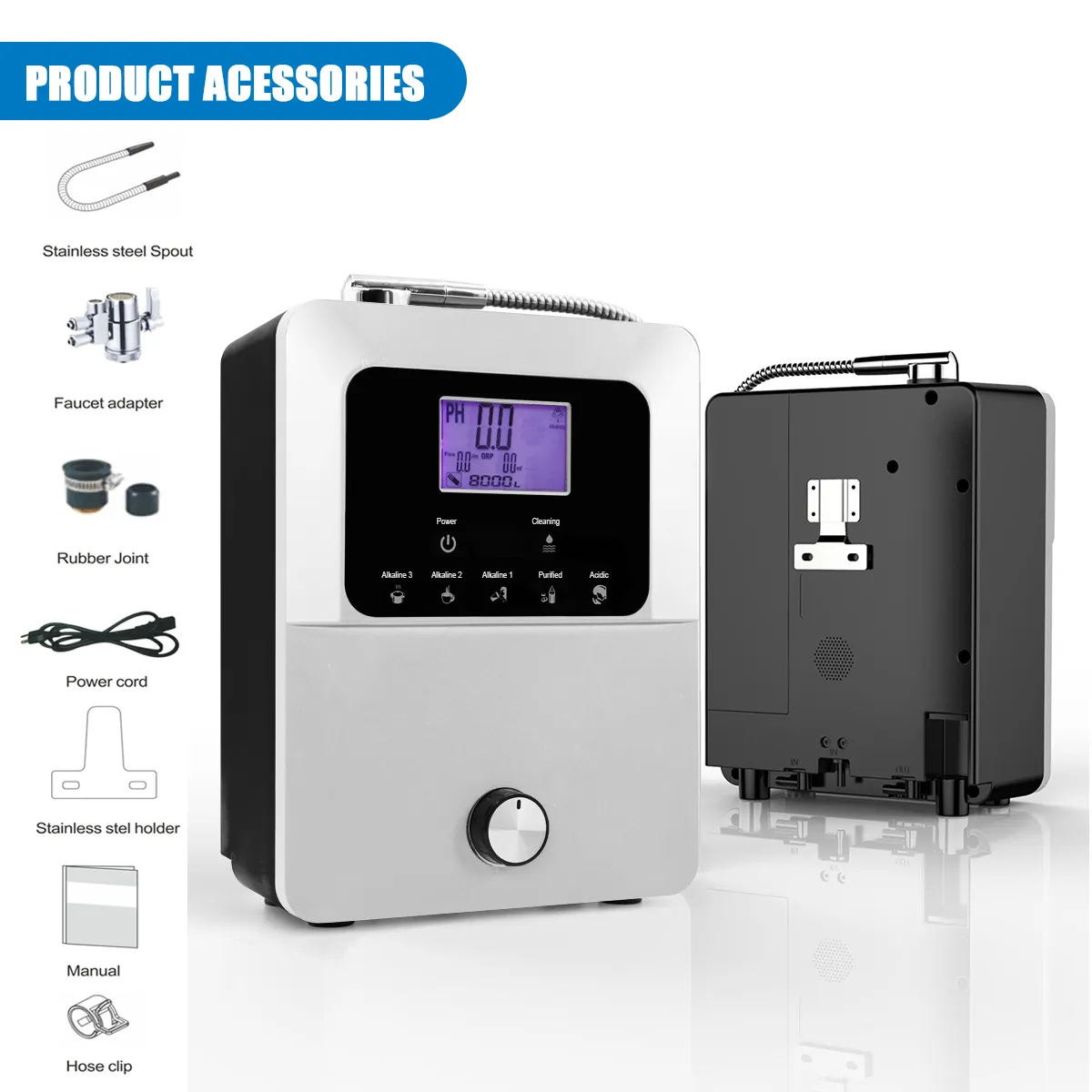 Water Ionizer Machine For Home Use: Digital Water Purifier Producing PH ...
