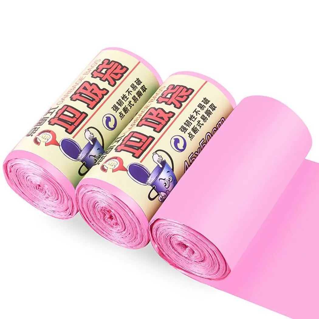 20-Pack Colorful Disposable Garbage Bags - 50cm x 45cm Household Trash ...