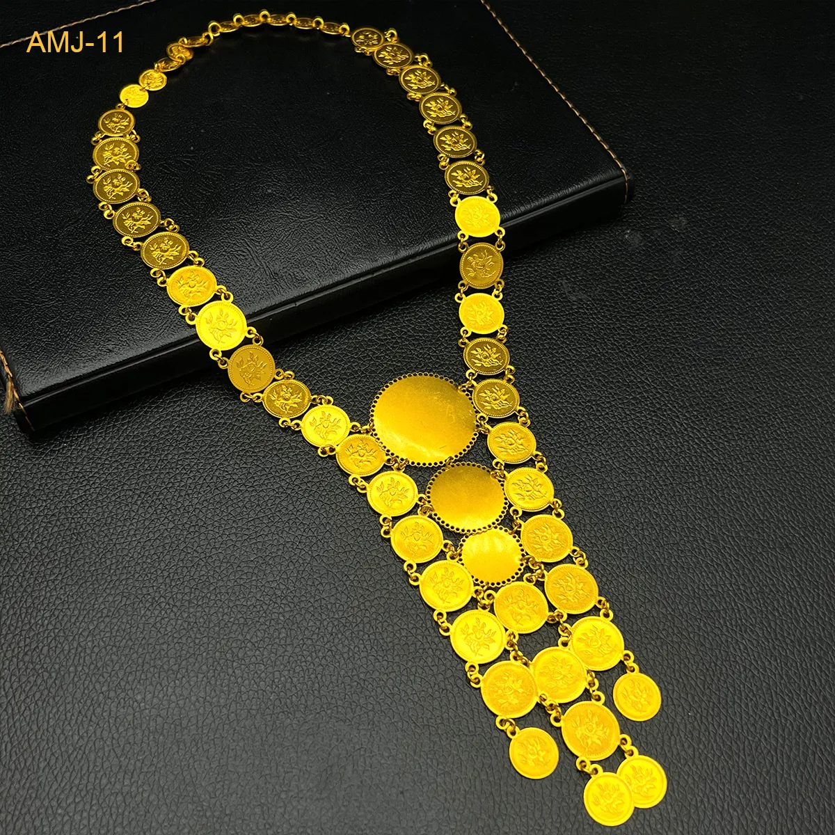 Turkish Gold Jewelry Sets: 24K Gold Color Coin Pendant Necklace For ...