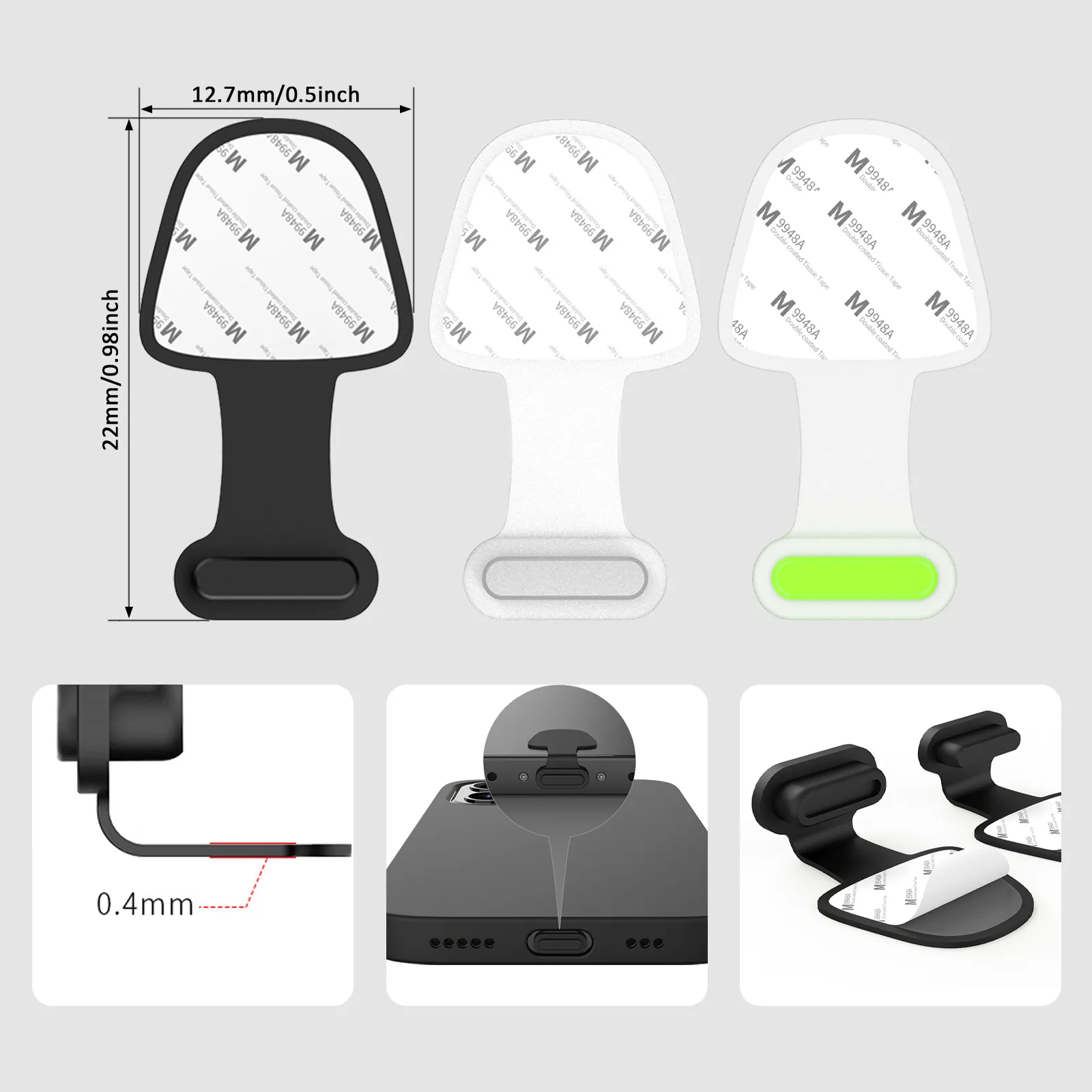 DHgate.com:6-Pack Colorful Dust Plug Covers for Lightning/Type-C ...