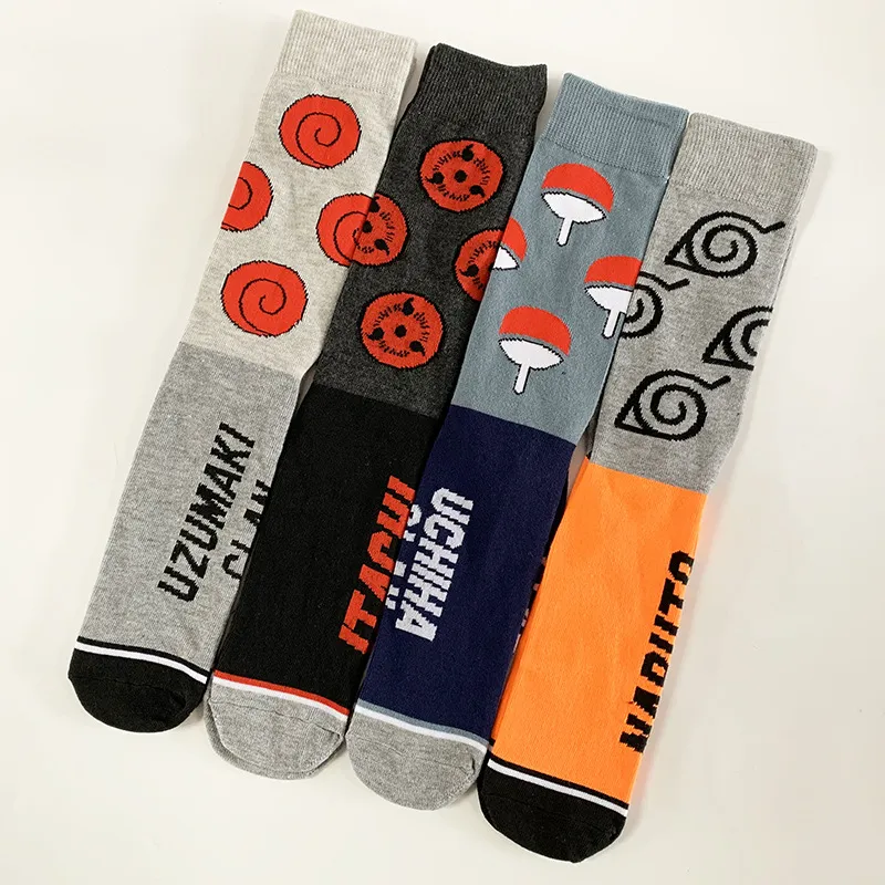 NARUTO Akatsuki Sharingan Konohagakurenosato Cosplay socks for 3 ...