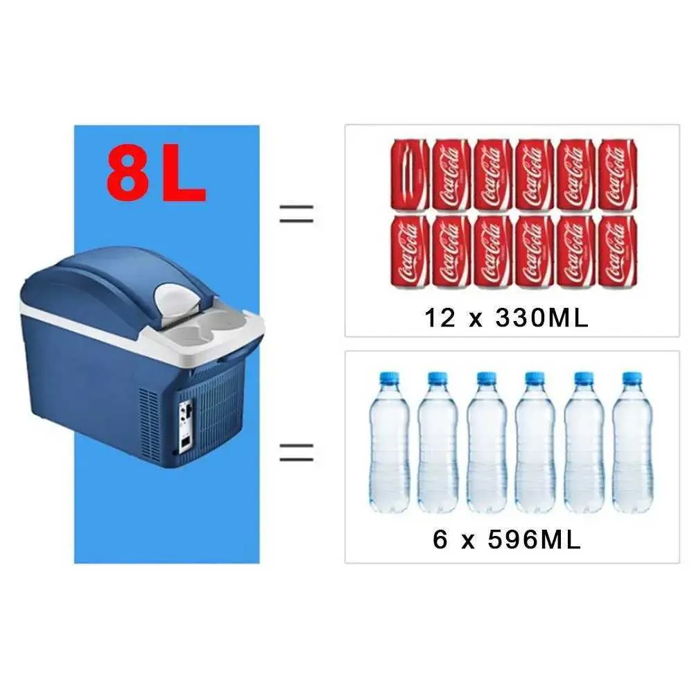 Portable Mini Fridge Cooler and Warmer for Cars and Home, 8L Dual ...