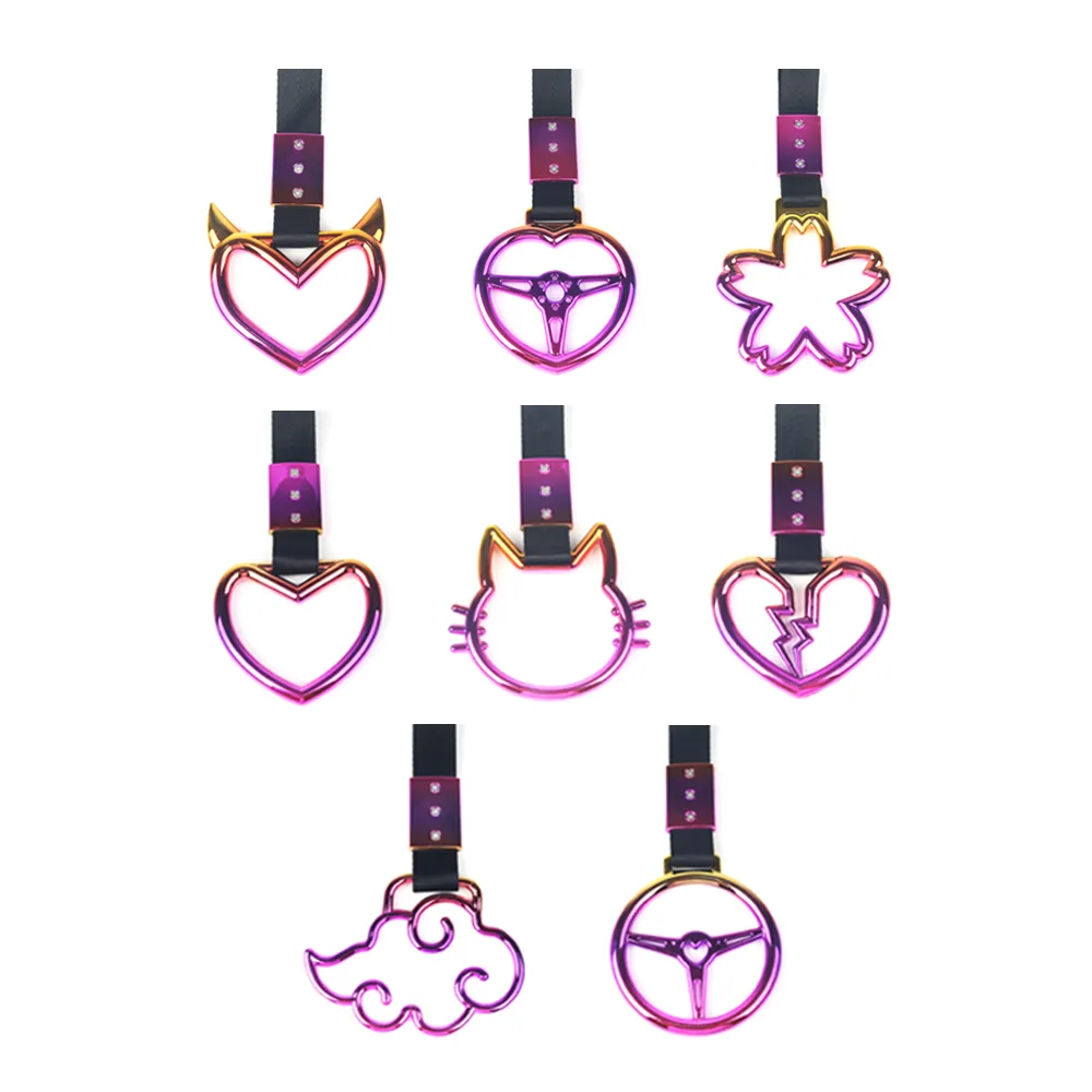 JDM Heart Handle Charm Strap: Tsurikawa Ring For Car, Bus, Train JDM ...