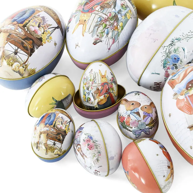 Fillable Easter Egg Tinplate the lunch box for Kids' Candy, Cookies ...