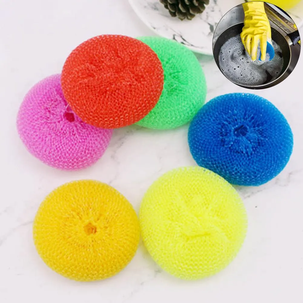Colorful Kitchen Scrubber Mesh Dishwashing Pad Household Cleaning Tool ...