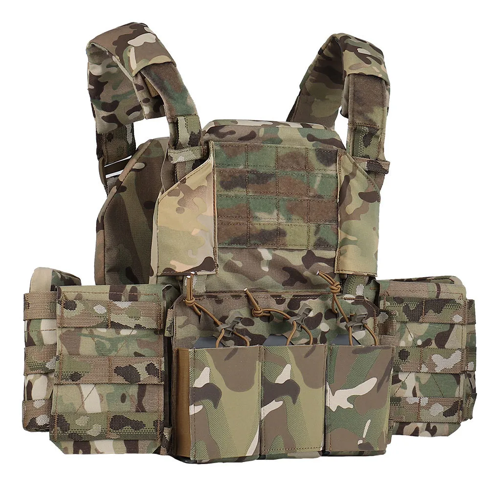 Tactical running vest with THORAX Plate Carrier, HSP Front & Rear Bag ...