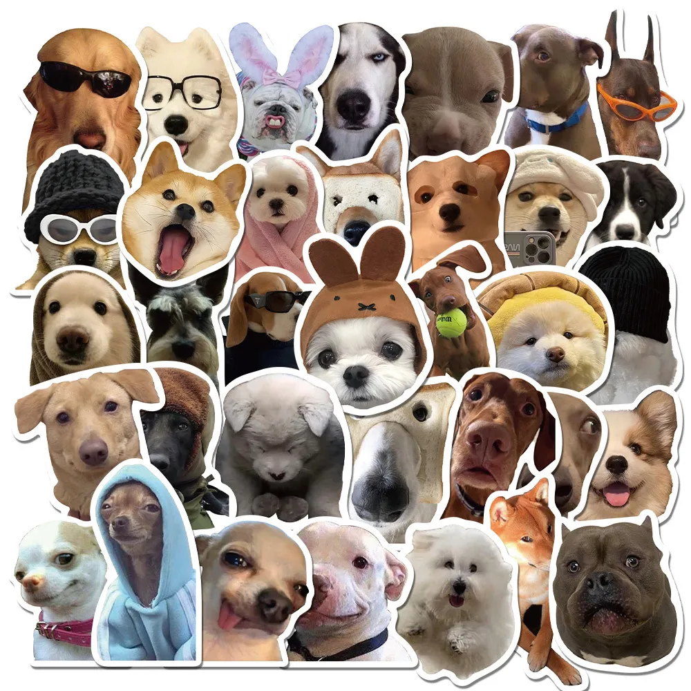 50 Cute MEME Dog Puppy cute stickers for DIY Decoration on Notebooks ...