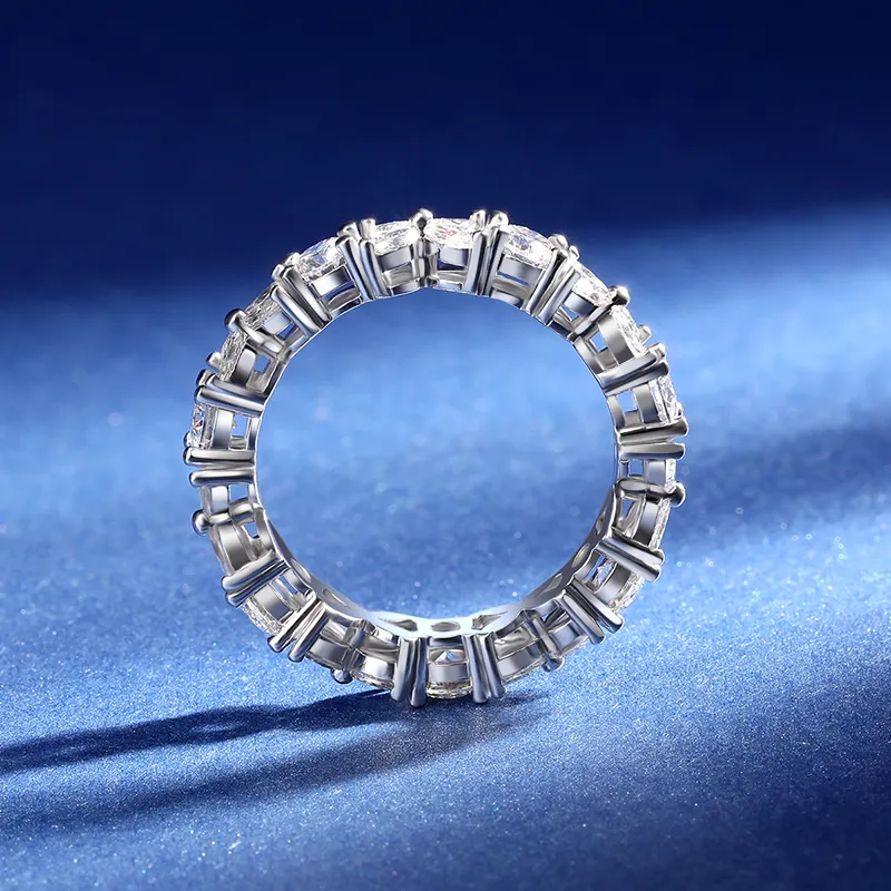 2CT Marquise Cut Moissanite Eternity Ring: 925 Sterling Silver Diamond Wedding Band from Dhgate ...