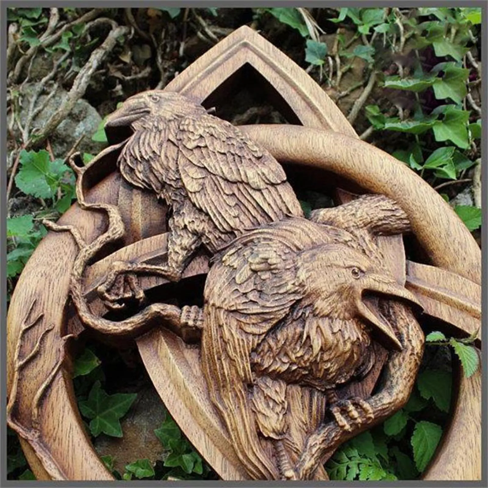 Nordic Mythology Resin raven bird statue, Huginn,...