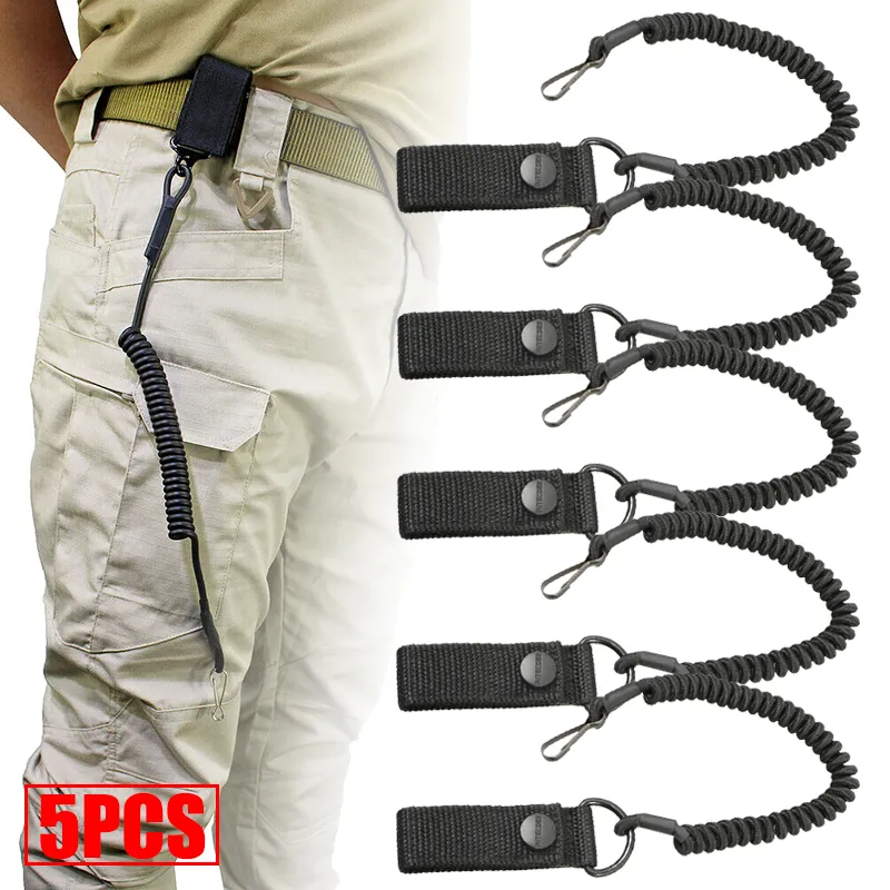 DHgate.com:Elastic Lanyard Rope Military Spring Safety Strap Anti-lost ...