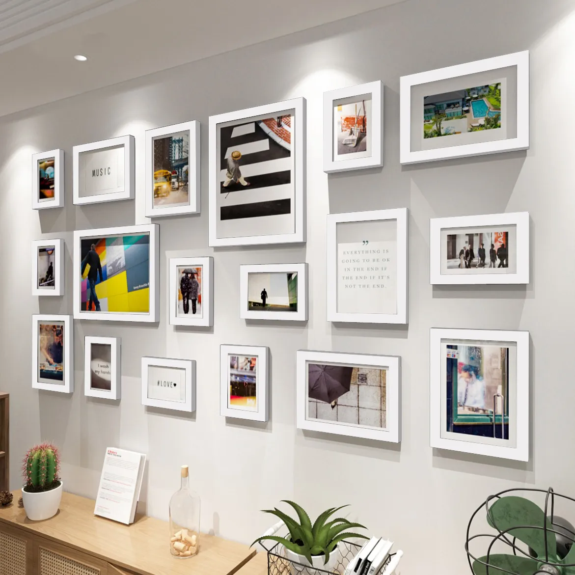 Wall White Frames 8 Piece Wall Photo Frame Set White Kmart