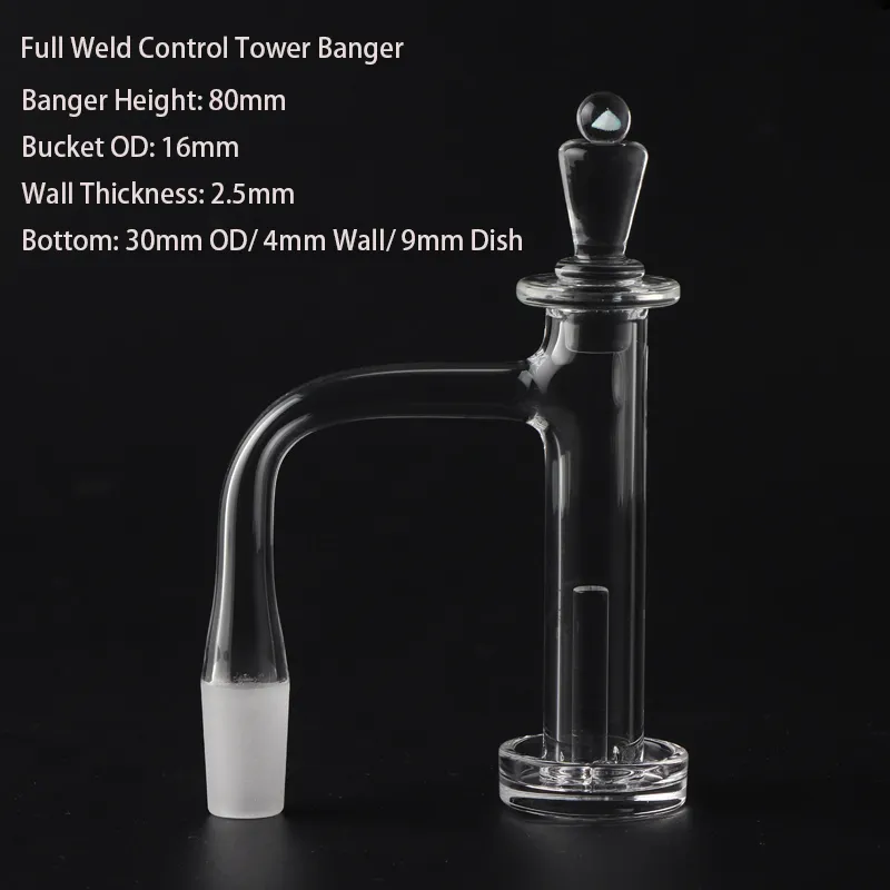 Two Styles Full Weld Smoking Control Tower Terp Slurper Quartz Banger ...