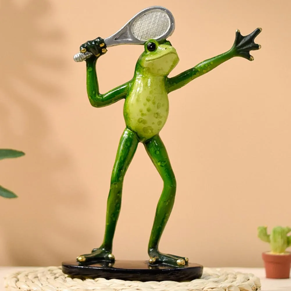 frog playing baseball