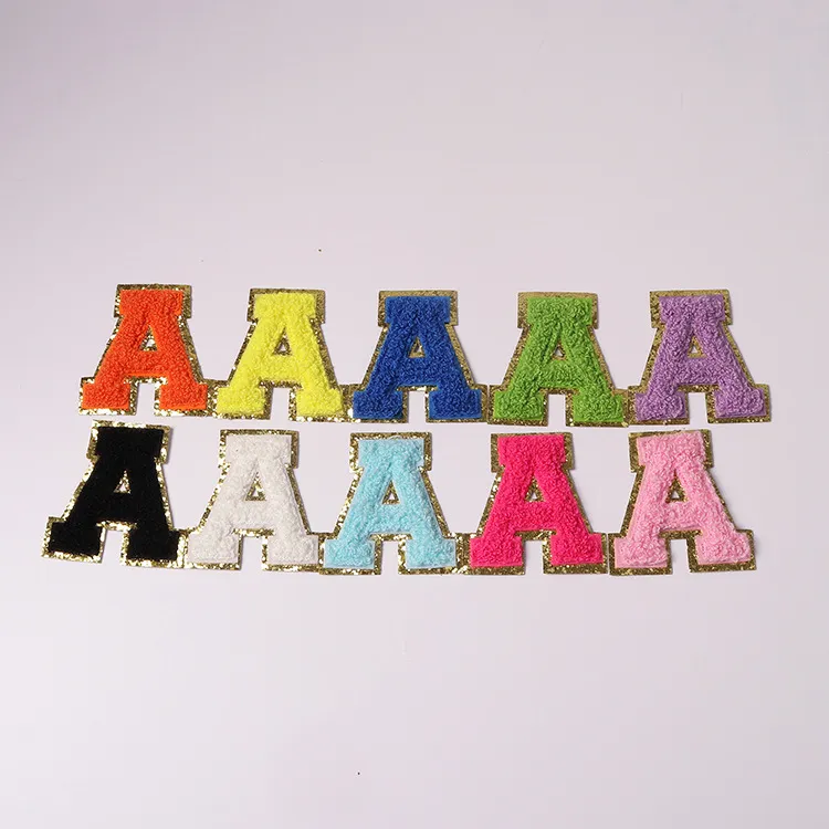 6.5CM A Z Letter Sticker Patch Colors Towel English Letter Patches For ...