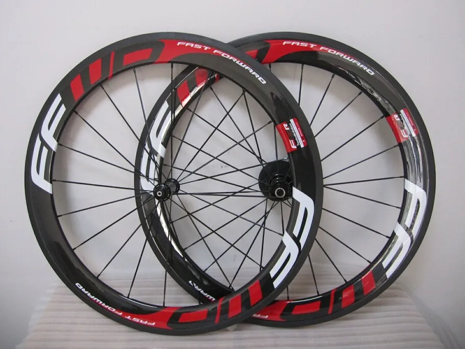 60mm Carbon Fiber Road Bike Wheelset - Fast Acceleration, Powerway Hubs ...