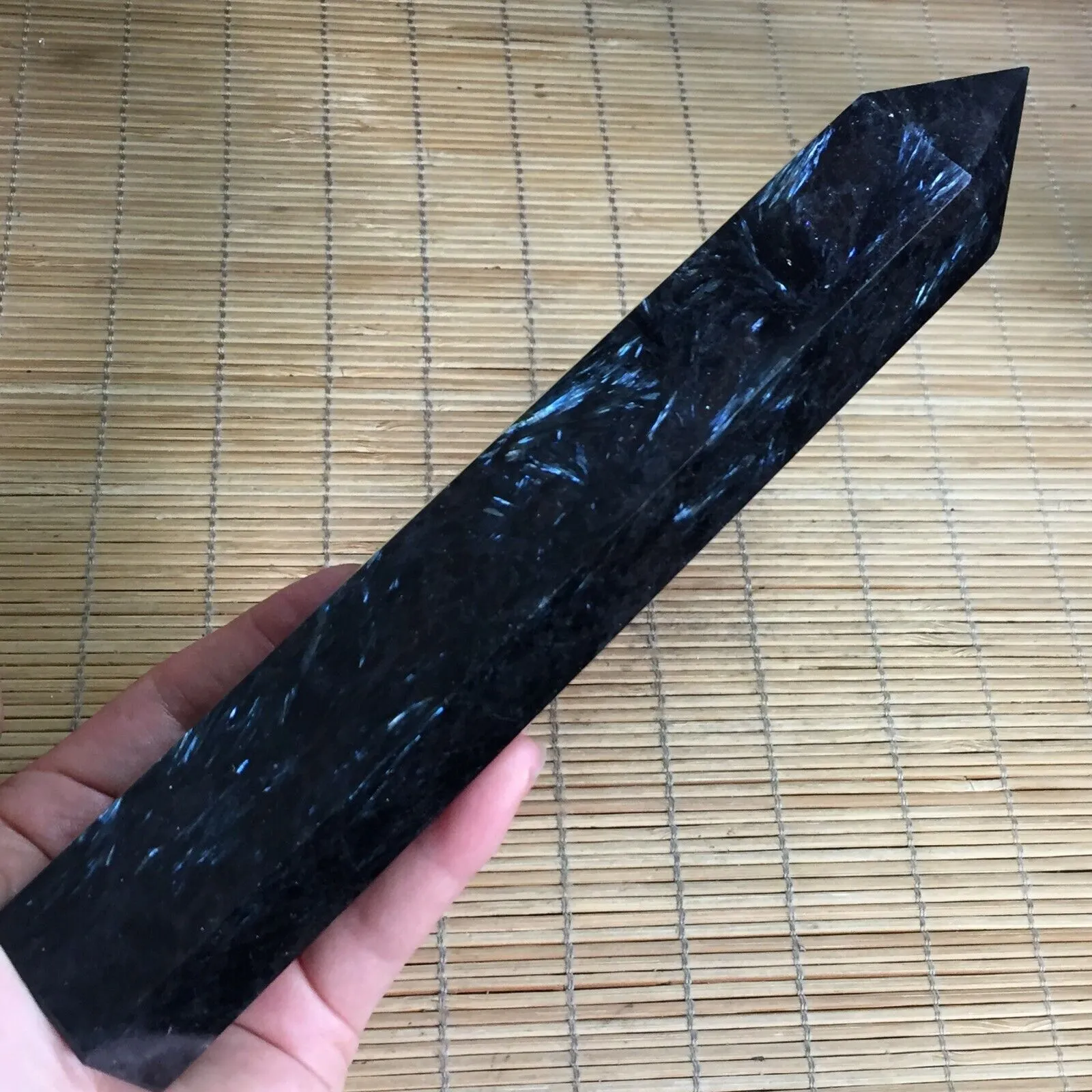 Natural Star Leaf Stone Fireworks Crystal Wand for Healing, Spiritual ...