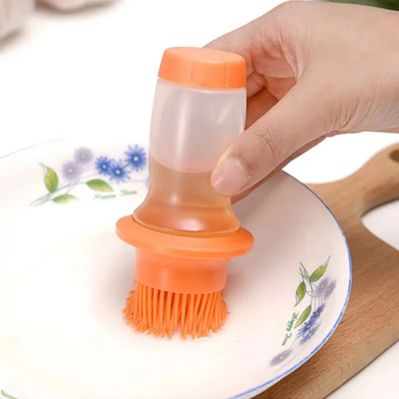 Silicone Oiler with Scale and Brush for Seasoning Sauce and Oil ...