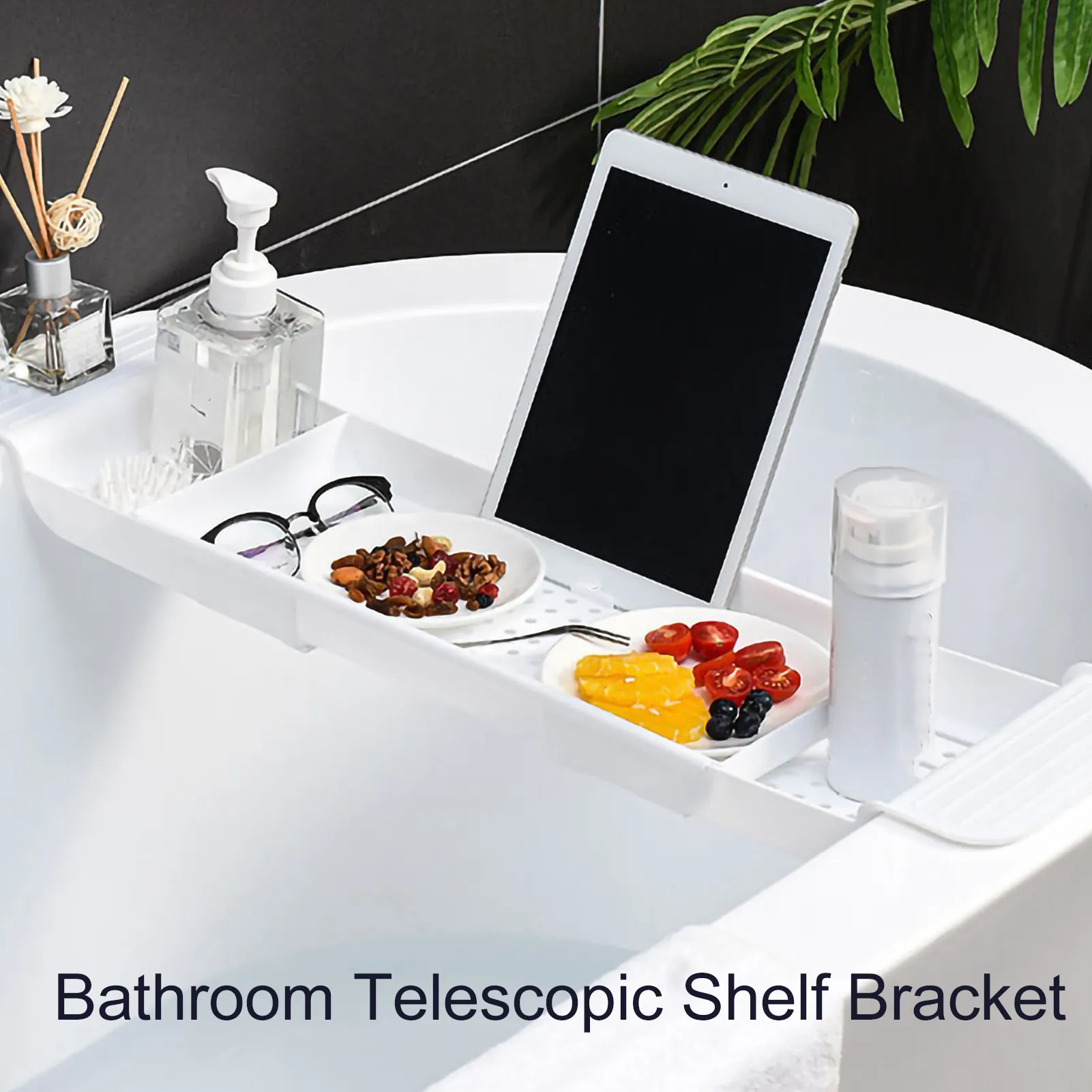 Expandable PP Bathtub Caddy Tray with Drainer - Detachable Multi-use ...