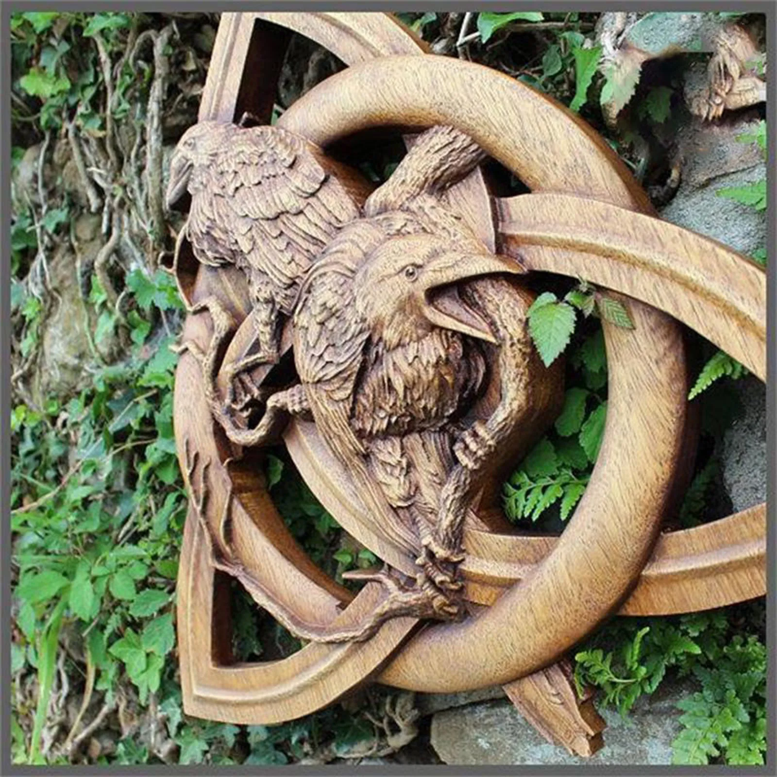 Nordic Mythology Resin raven bird statue, Huginn,...