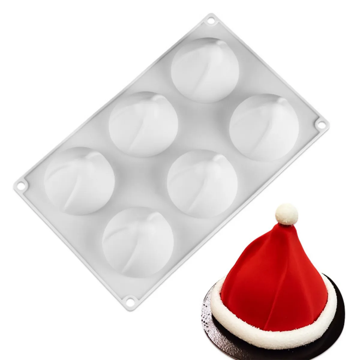 Christmas Tree Mousse Cake Silicone Mold: DIY Santa Chocolate Jelly Baking Set For Holiday ...
