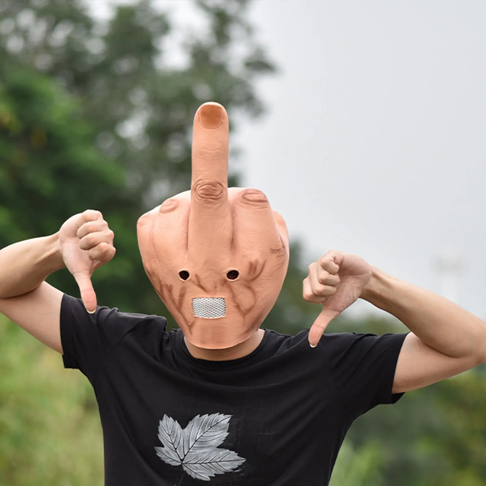 Tam Yüz Cosplay Lateks Maskesi Cadılar Bayramı Korku Komik Sahne Için ...